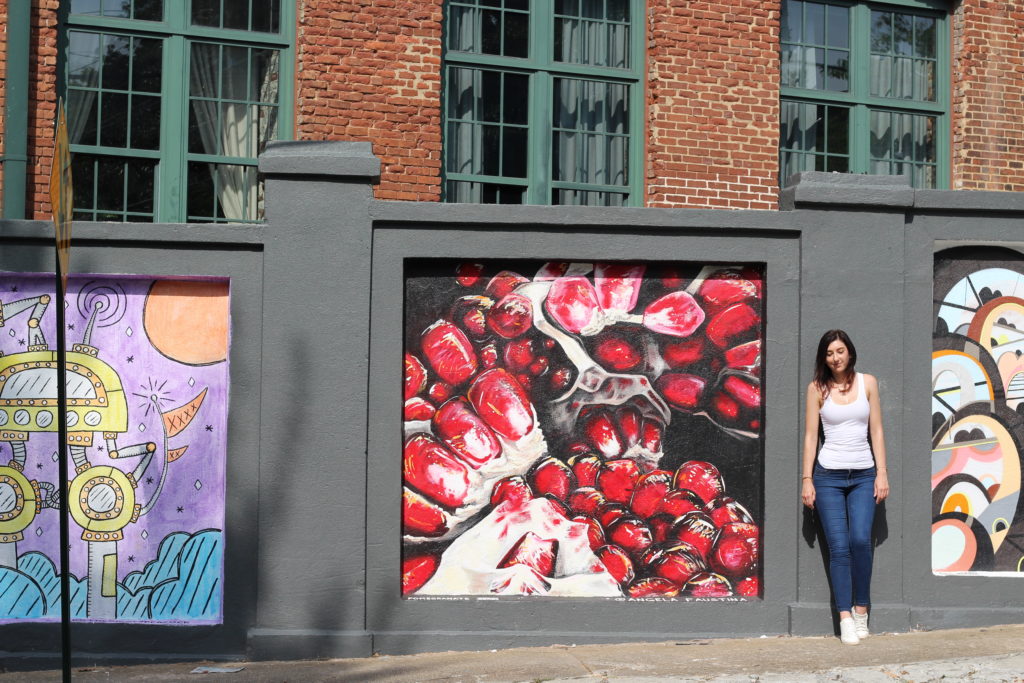 Stacks Squares mural, Cabbagetown, Atlanta, GA – Angela Faustina