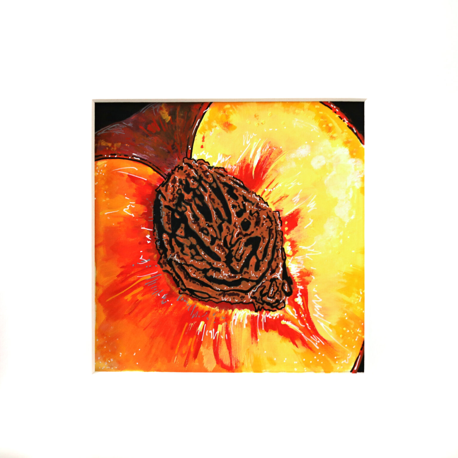 Angela Faustina, PEACH acrylic painting, 2024-2 – Angela Faustina